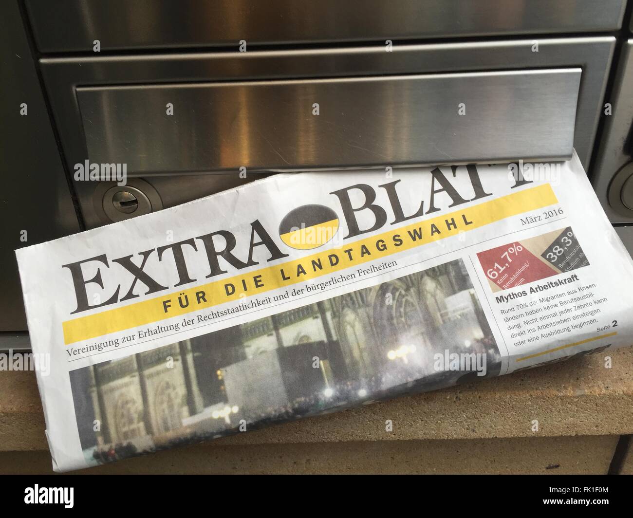 ILLUSTRATION - A complimentary 'Extrablatt' newspaper can be seen in a ...