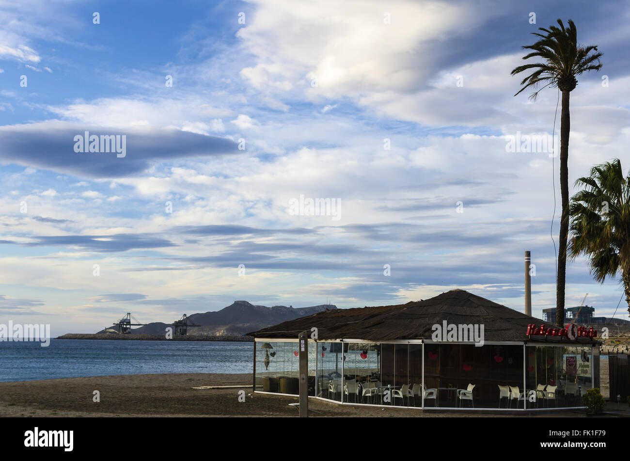 A sea landscape view in Carboneras village, Almeria province, Spain ...