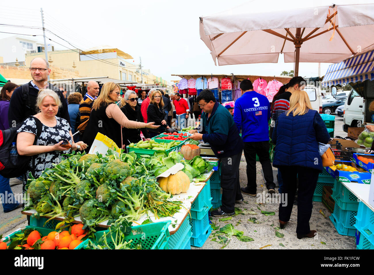 Vegatable stall at Marsaxlokk sunday market. Malta Stock Photo - Alamy