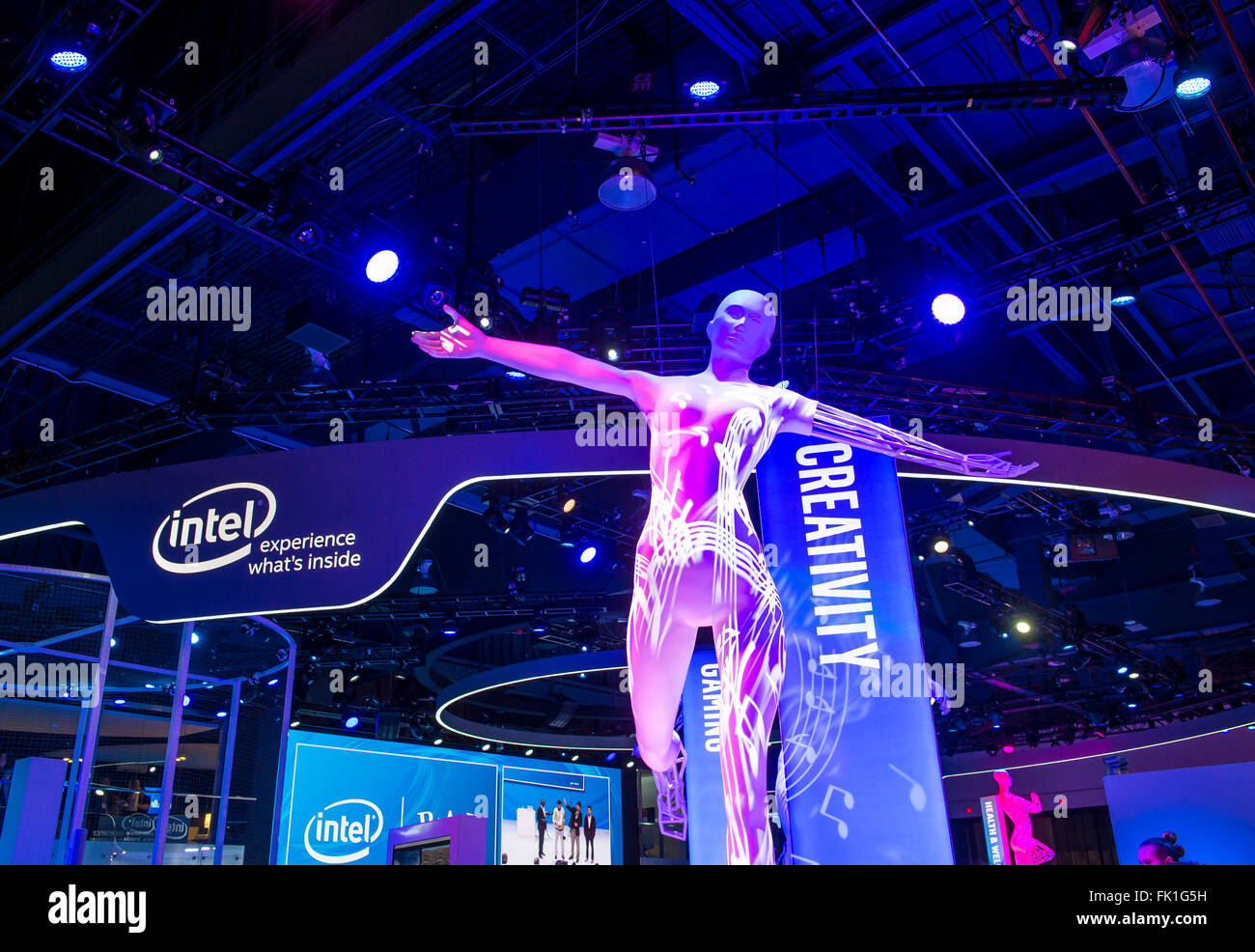 The Intel booth at the CES show in Las Vegas Stock Photo - Alamy