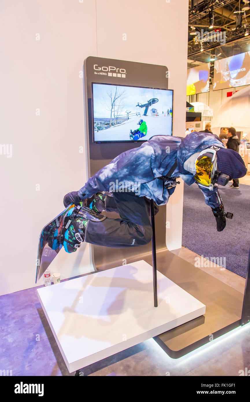 The GoPro booth at the CES show held in Las Vegas Stock Photo - Alamy