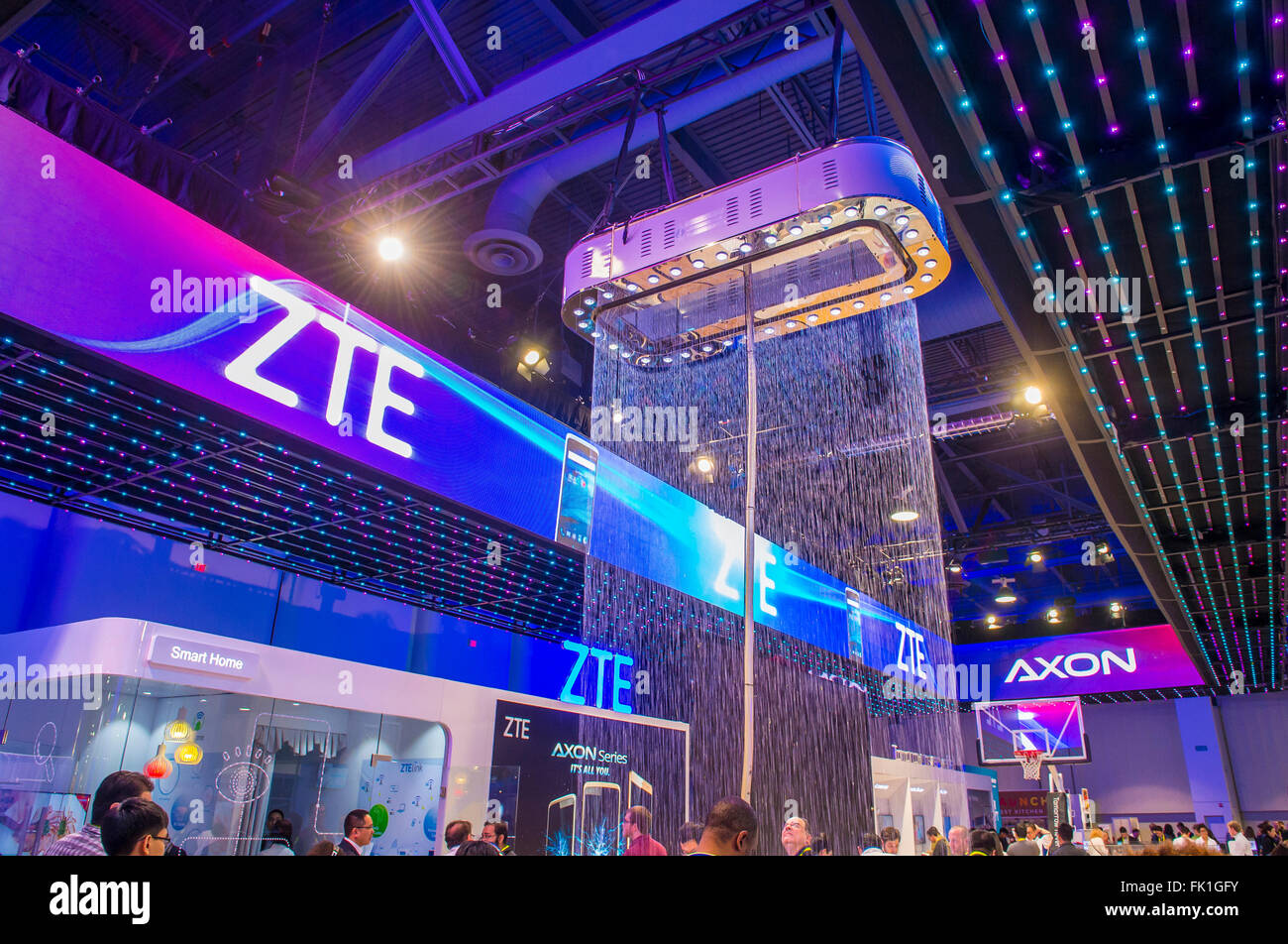 The ZTE booth at the CES show held in Las Vegas Stock Photo - Alamy