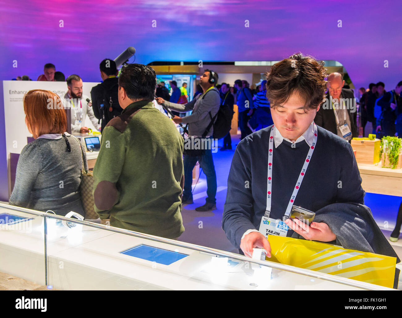 The Sony booth at the CES show held in Las Vegas Stock Photo - Alamy