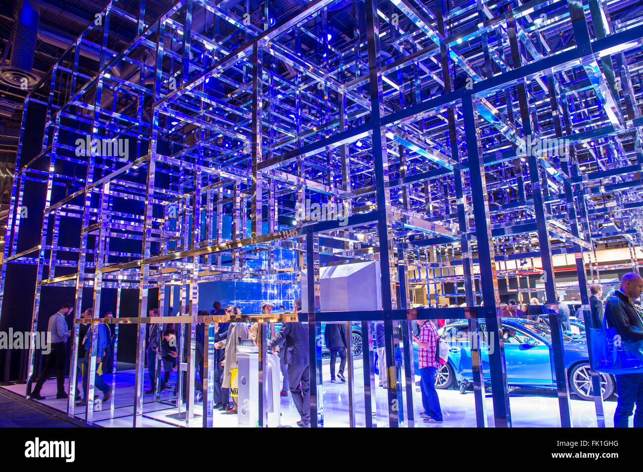 The Audi booth at the CES Show in Las Vegas Stock Photo - Alamy