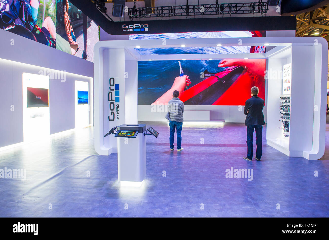 The GoPro booth at the CES show held in Las Vegas Stock Photo - Alamy
