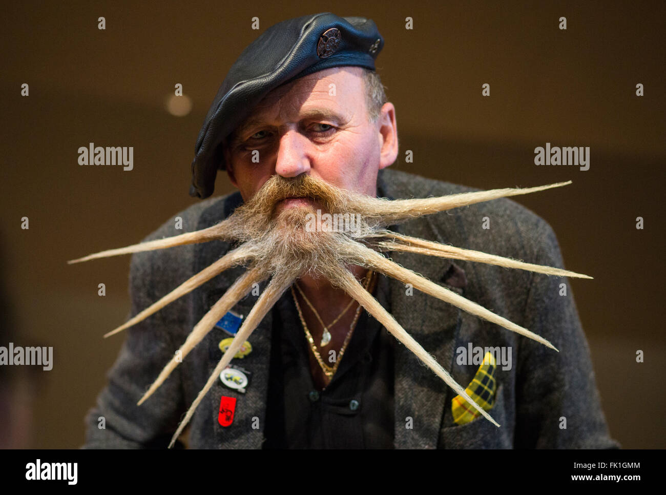 Schoemberg, Germany. 05th Mar, 2016. Participant Wolfgang Fuehrs shows ...
