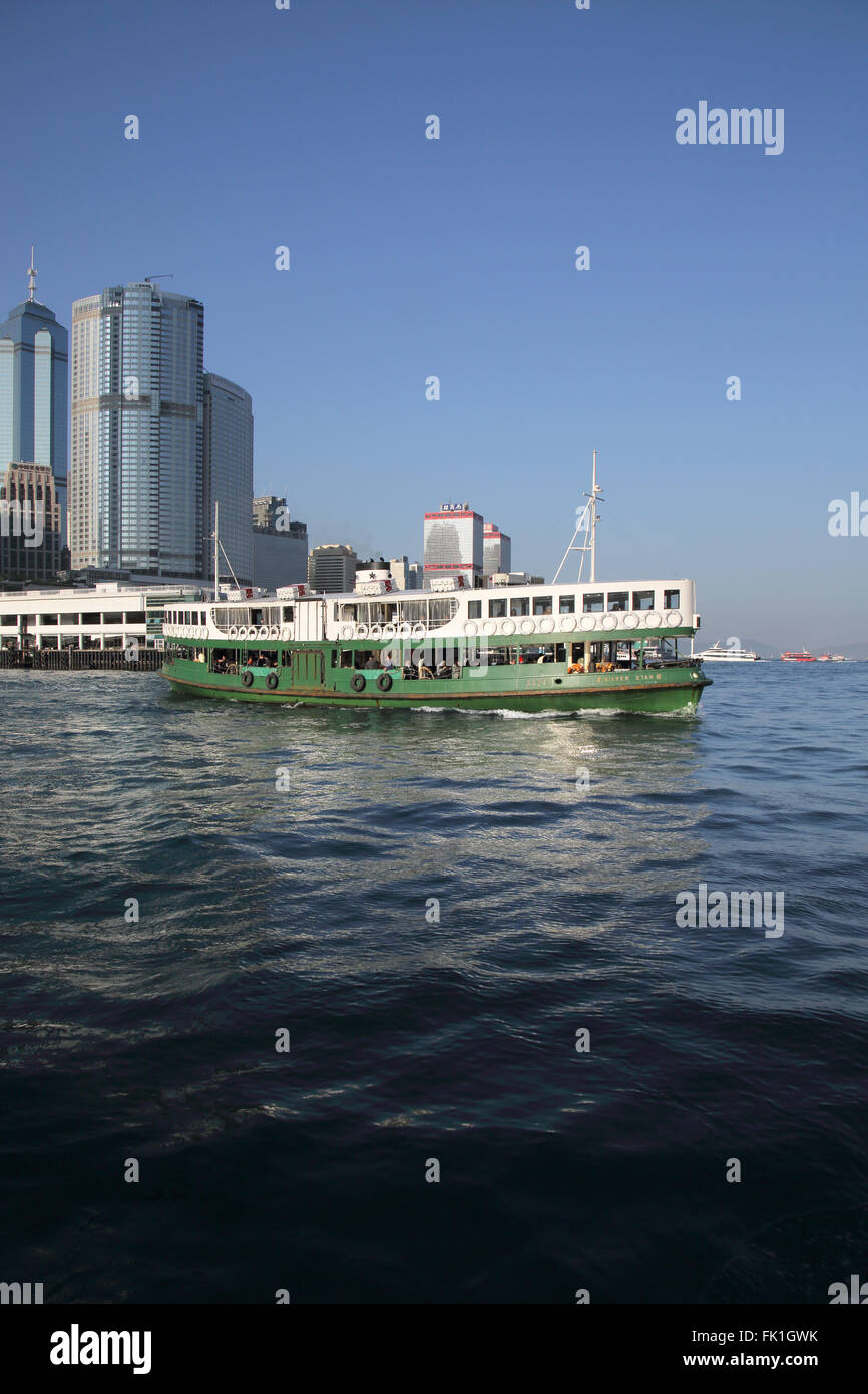star ferry in victoria harbour hong kong Stock Photo - Alamy