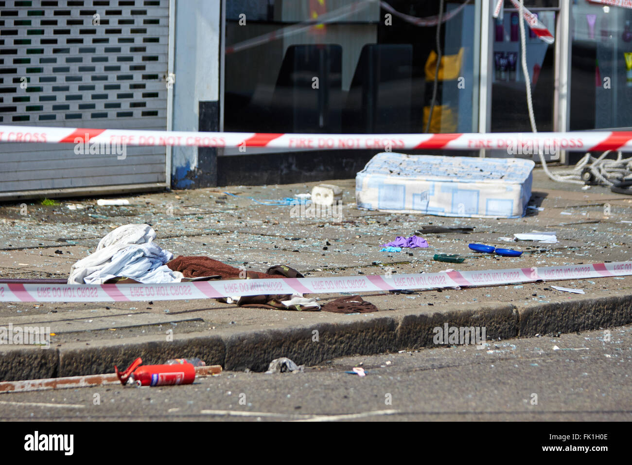 The scene of a fatal fire in a flat above a shop on New Heston Road in ...