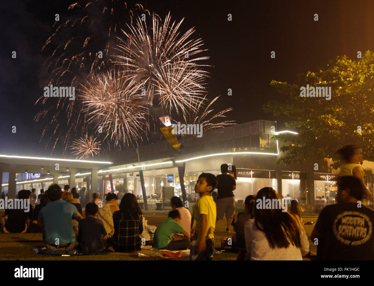 Pasay, Philippines. 05th Mar, 2016. Filipinos watch the fireworks ...