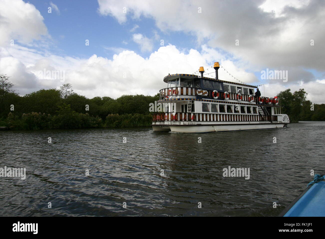 Queen of the broads, Large Norfolk Broads boat Stock Photo - Alamy