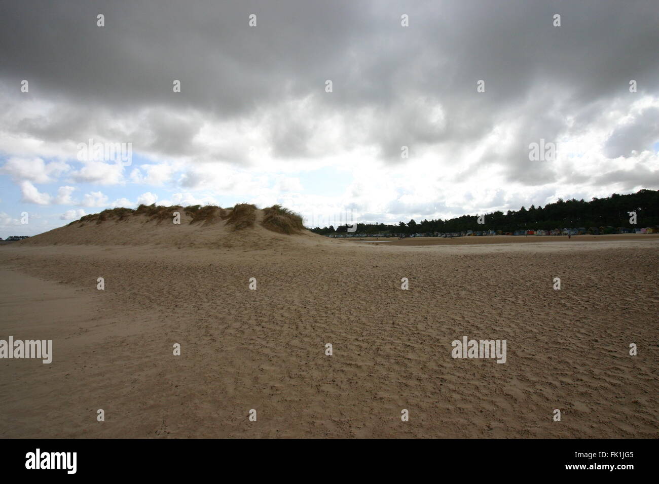 Sand Dunes on Holkham Beach along then North Norfolk coastline Stock ...