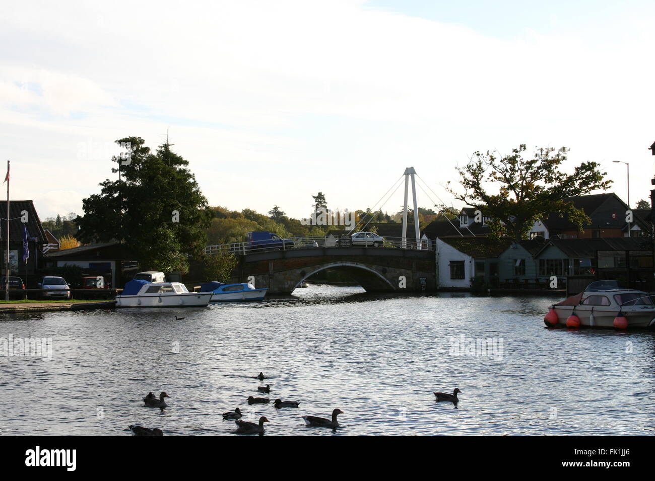 Wroxham on the Norfolk broads Stock Photo - Alamy