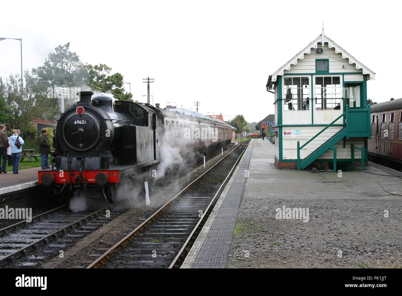 Steam train at Sheringham station, North Norfolk railway Stock Photo ...