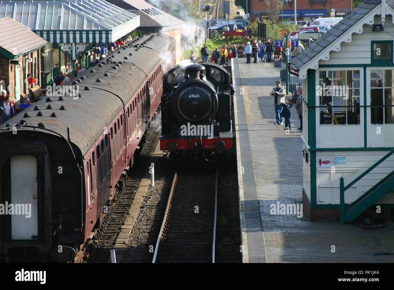 Steam train at Sheringham station, North Norfolk railway Stock Photo ...