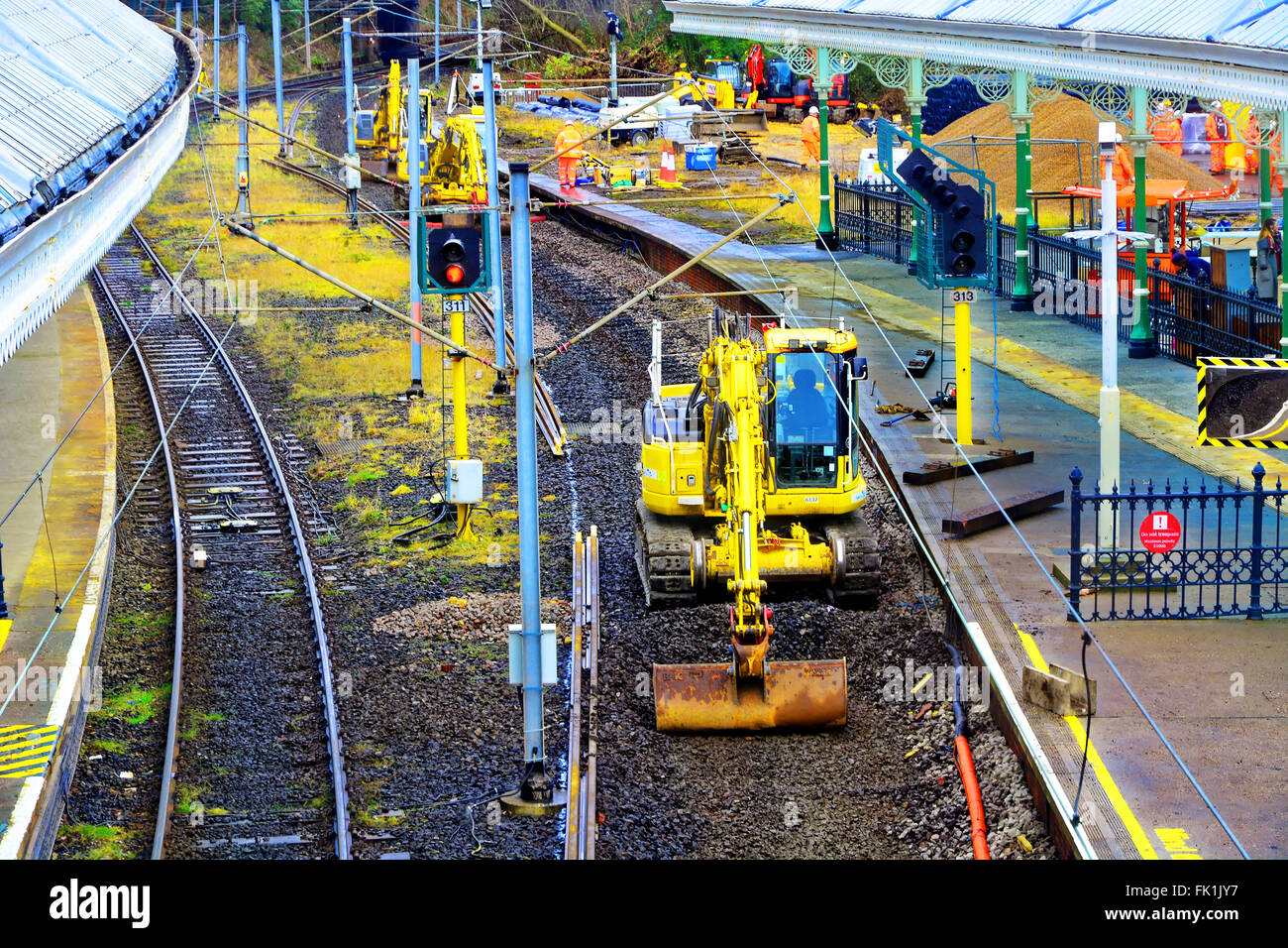 TXM Plant Tynemouth Metro engineering rail work Stock Photo - Alamy