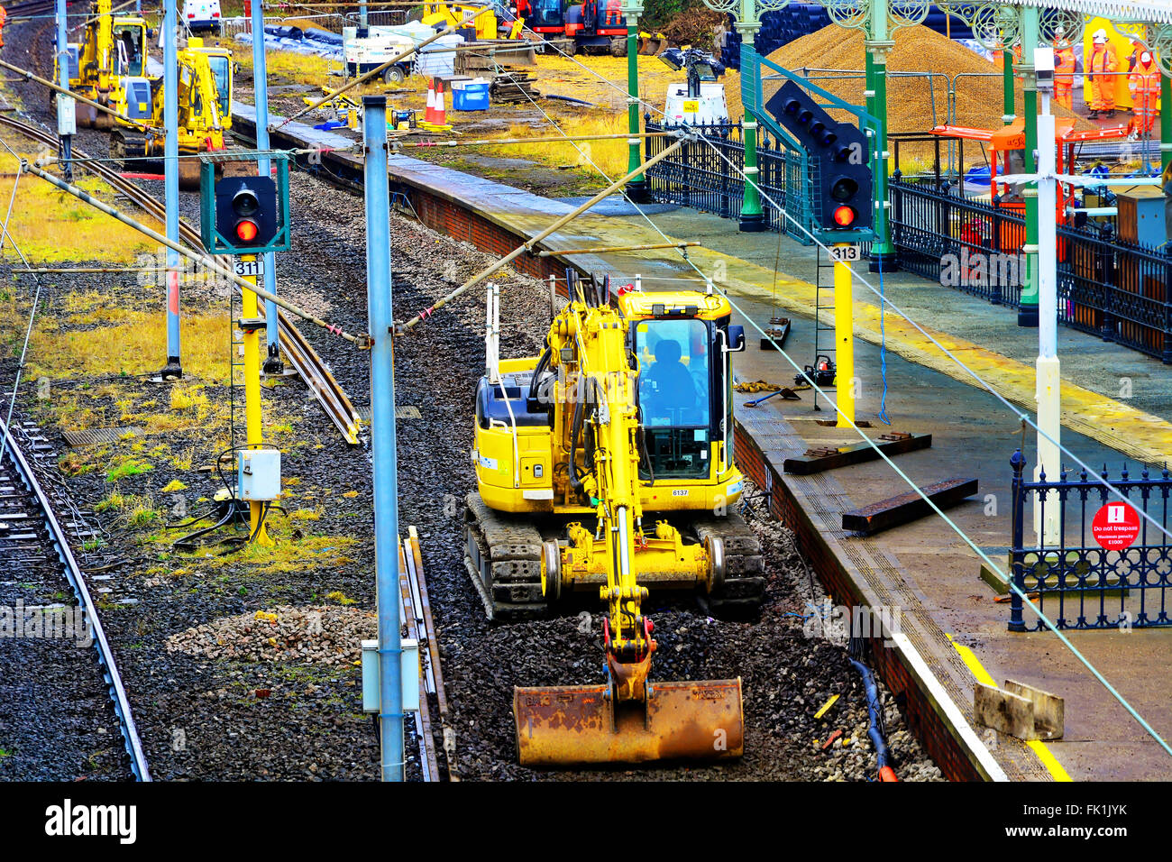 TXM Plant Tynemouth Metro engineering rail work Stock Photo - Alamy