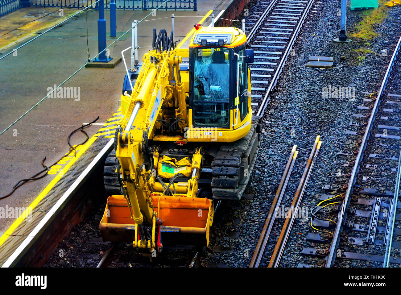 TXM Plant Tynemouth Metro engineering rail work Stock Photo - Alamy