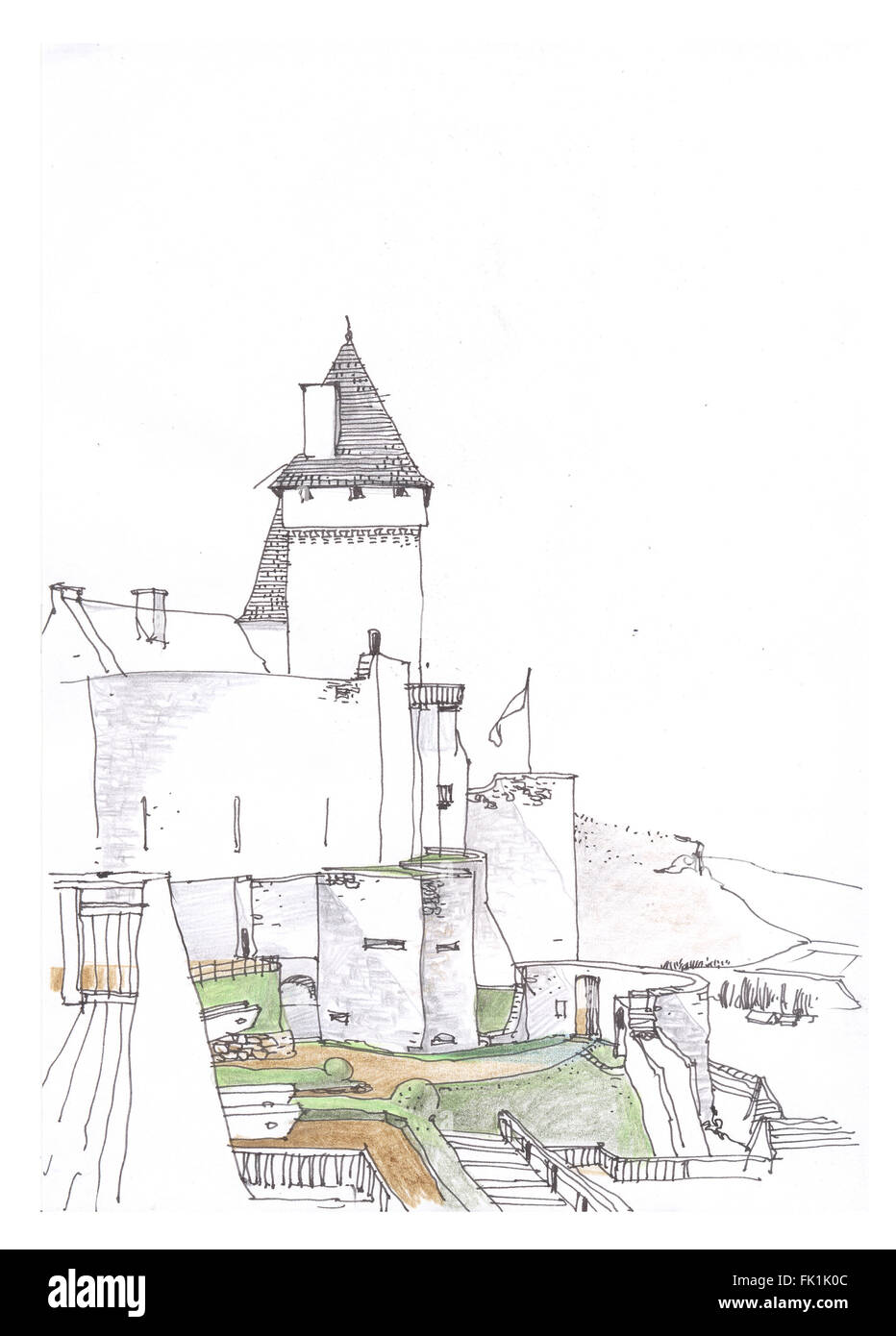 Old street building architecture Cut Out Stock Images & Pictures - Alamy