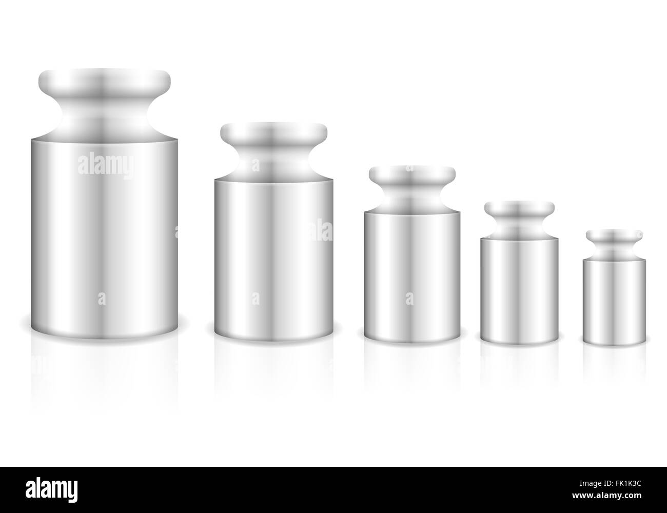 Calibration weight on a white background. Vector illustration Stock ...