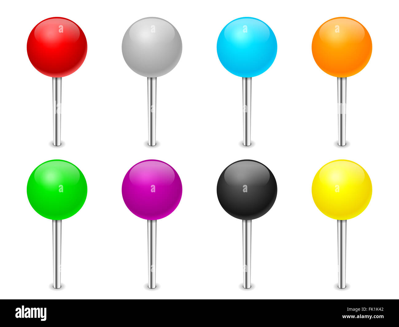 Map marker set on a white background Stock Photo - Alamy
