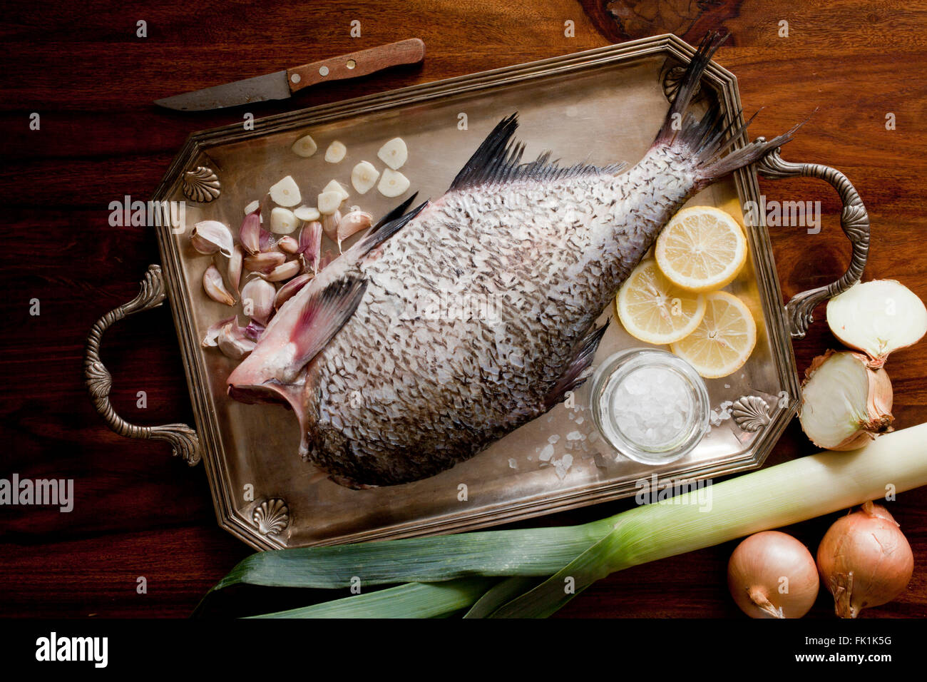 Fresh fish with vegetables hi-res stock photography and images - Alamy