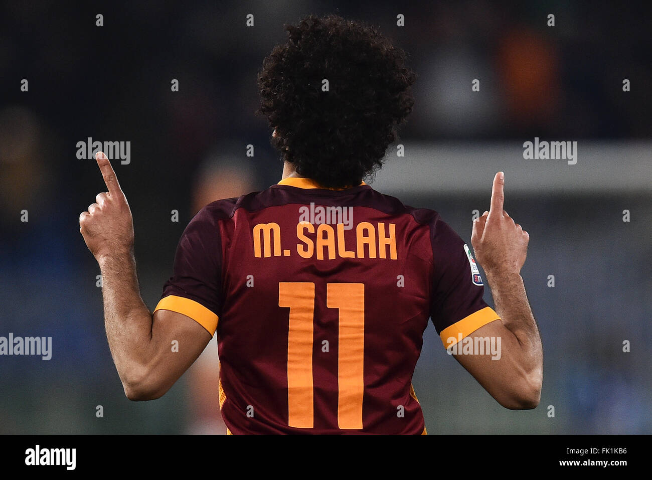 Rome, Italy. 4th March, 2016. Mohamed Salah Roma celebrates Scoring. 04 ...