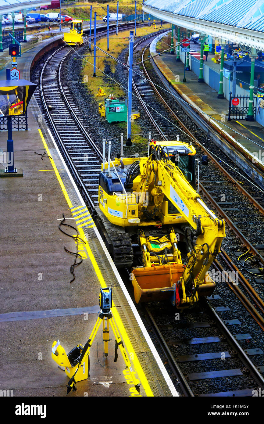 TXM Plant Tynemouth Metro engineering rail work Stock Photo - Alamy