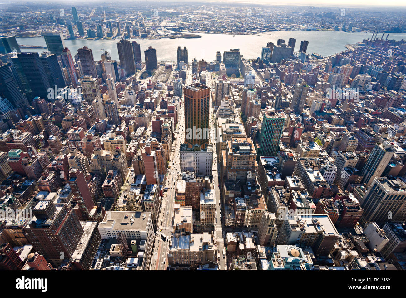 Aerial view of Manhattan, New York City. USA Stock Photo - Alamy