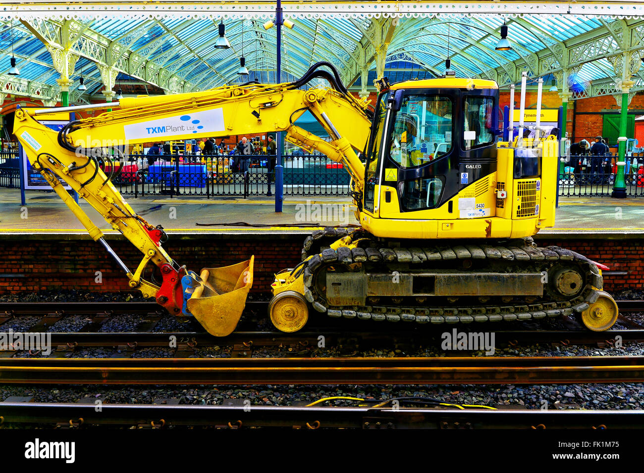 TXM Plant Tynemouth Metro engineering rail work Stock Photo - Alamy