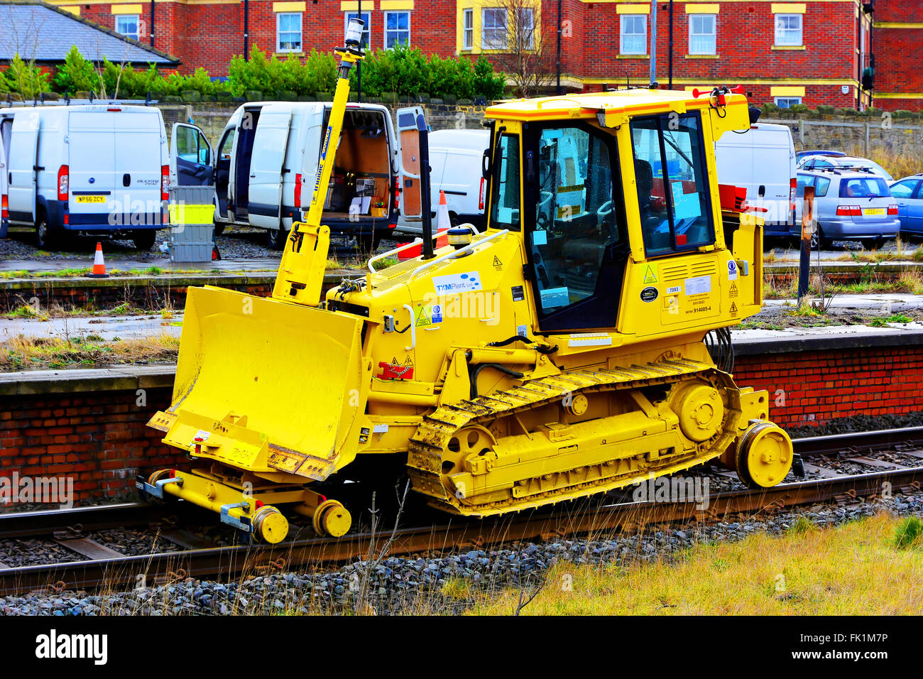 TXM Plant Tynemouth Metro engineering rail work Stock Photo - Alamy