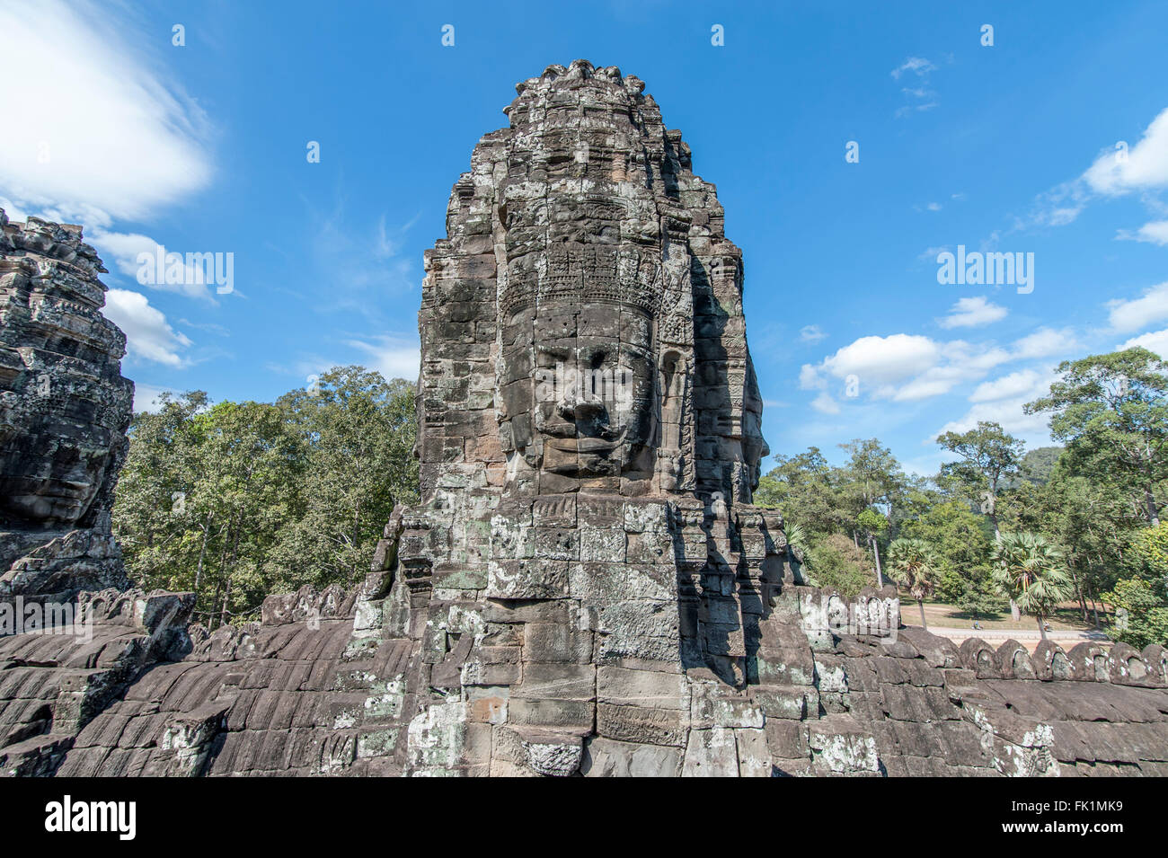 Bayon smile in Bayon Temple Stock Photo - Alamy
