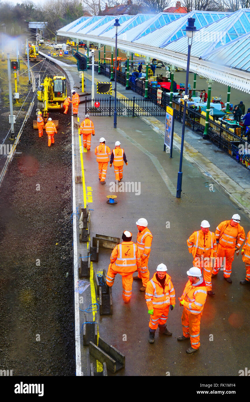 TXM Plant Tynemouth Metro engineering rail work Stock Photo - Alamy