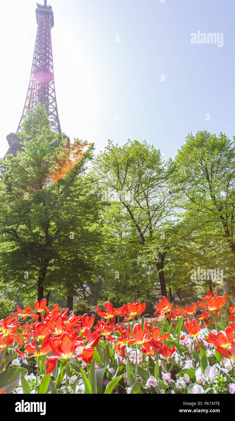 Spring Mood View of Eiffel Tower, Paris, France Stock Photo - Alamy
