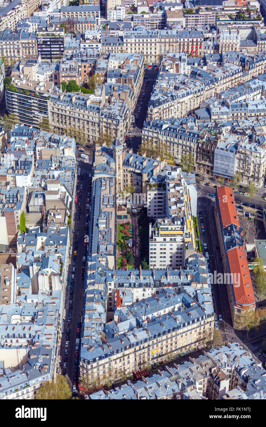 Aerial View of Paris Streets from Eiffel Tower, France Stock Photo - Alamy