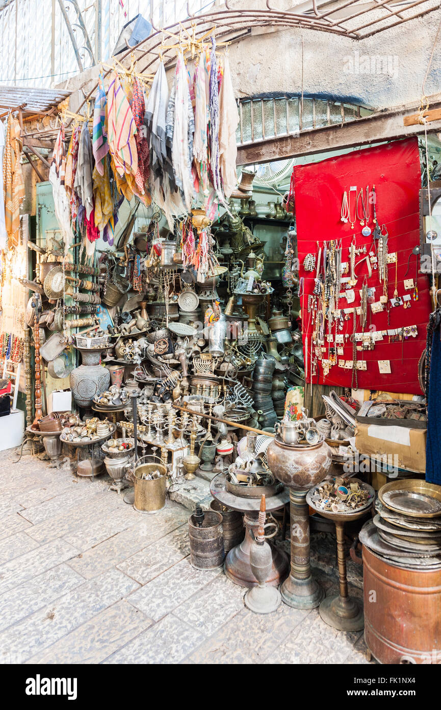 Israel, JErusalem, souvenir shops in the old city Stock Photo - Alamy