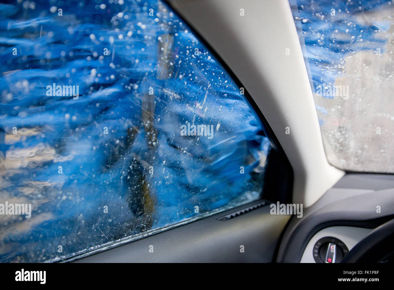 Nuremberg, Germany. 16th Feb, 2016. View through the window of a car in ...