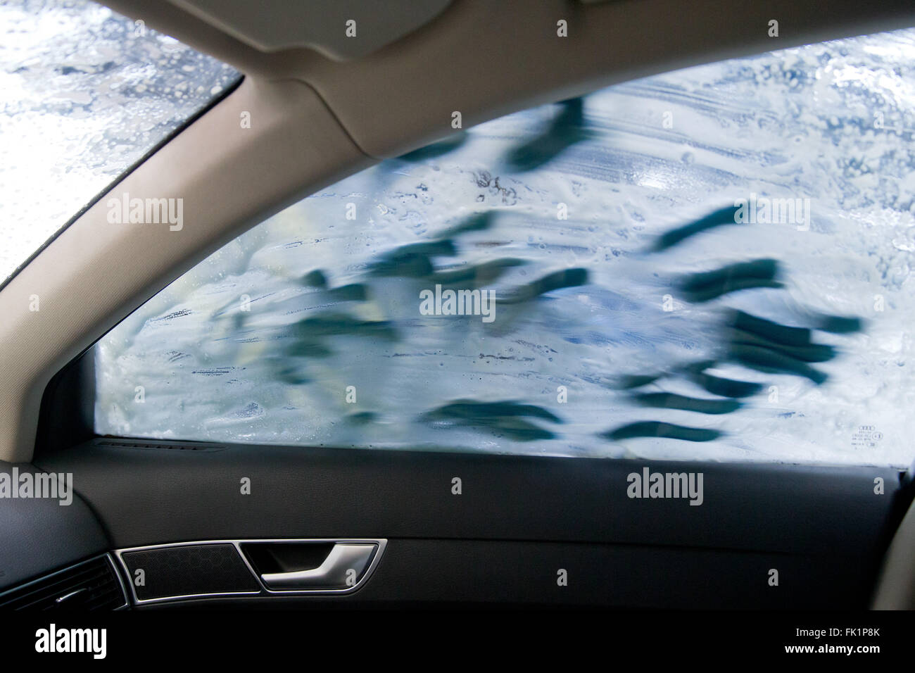Nuremberg, Germany. 16th Feb, 2016. View through the window of a car in ...