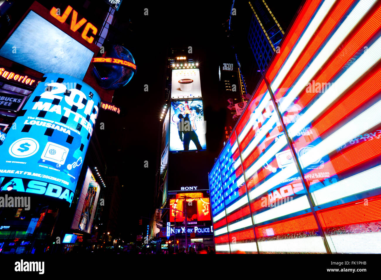 NEW YORK CITY -MARCH 25: Times Square, featured with Broadway Theaters ...