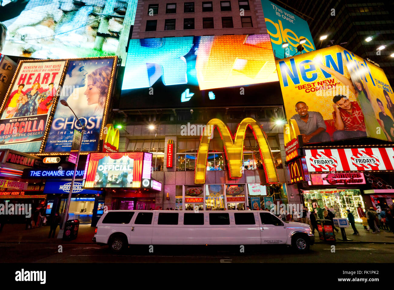 NEW YORK CITY -MARCH 25: Times Square, featured with Broadway Theaters ...