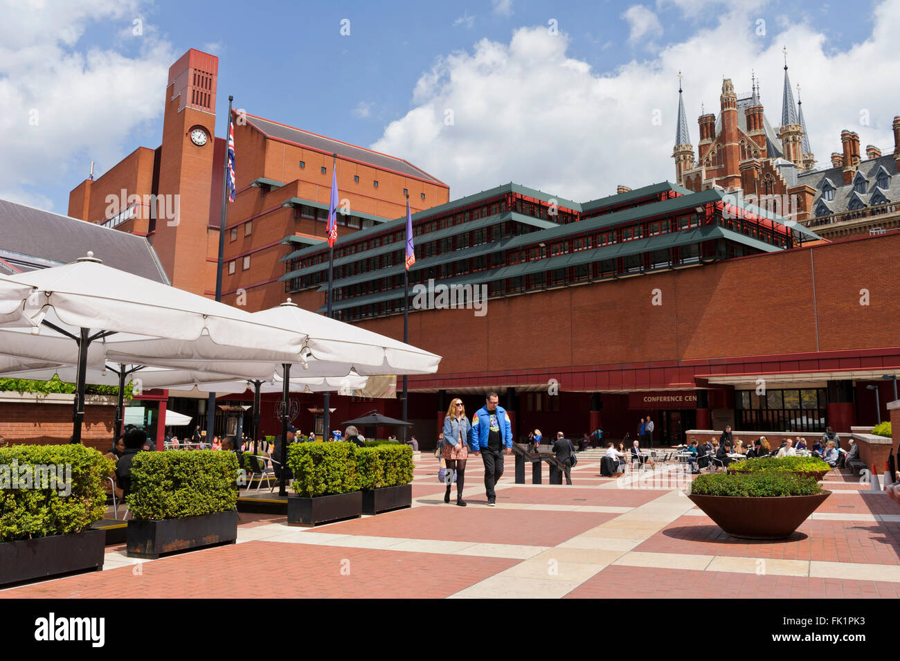 The exterior of the British Library building in London, United Kingdom ...
