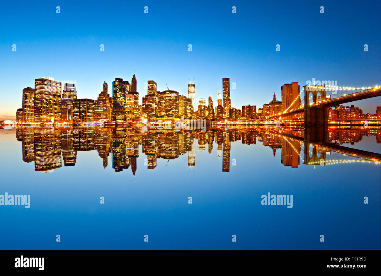 Brooklyn view of Manhattan, New York City. USA Stock Photo - Alamy