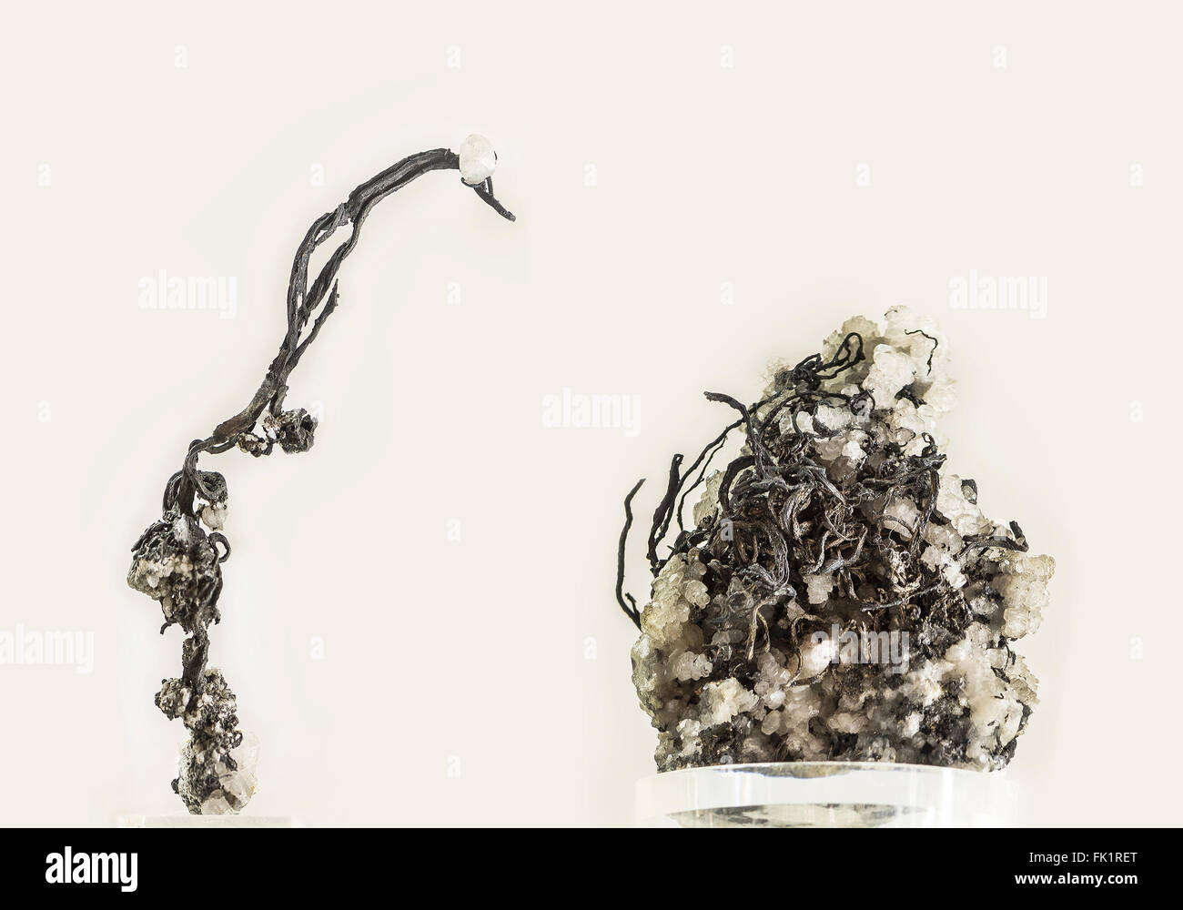 native Silver on Quartz Stock Photo - Alamy