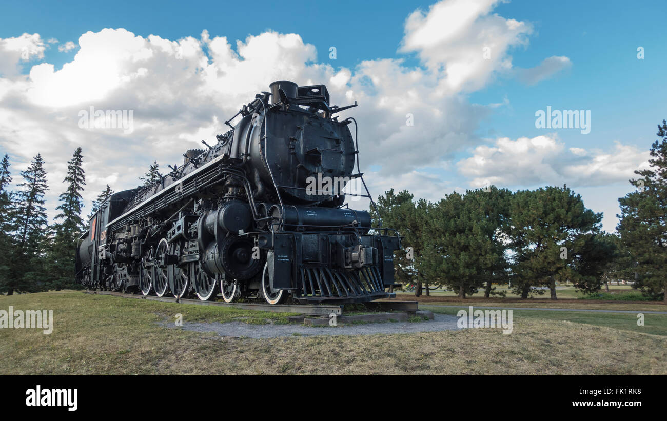 Locomotive on display Stock Photo - Alamy