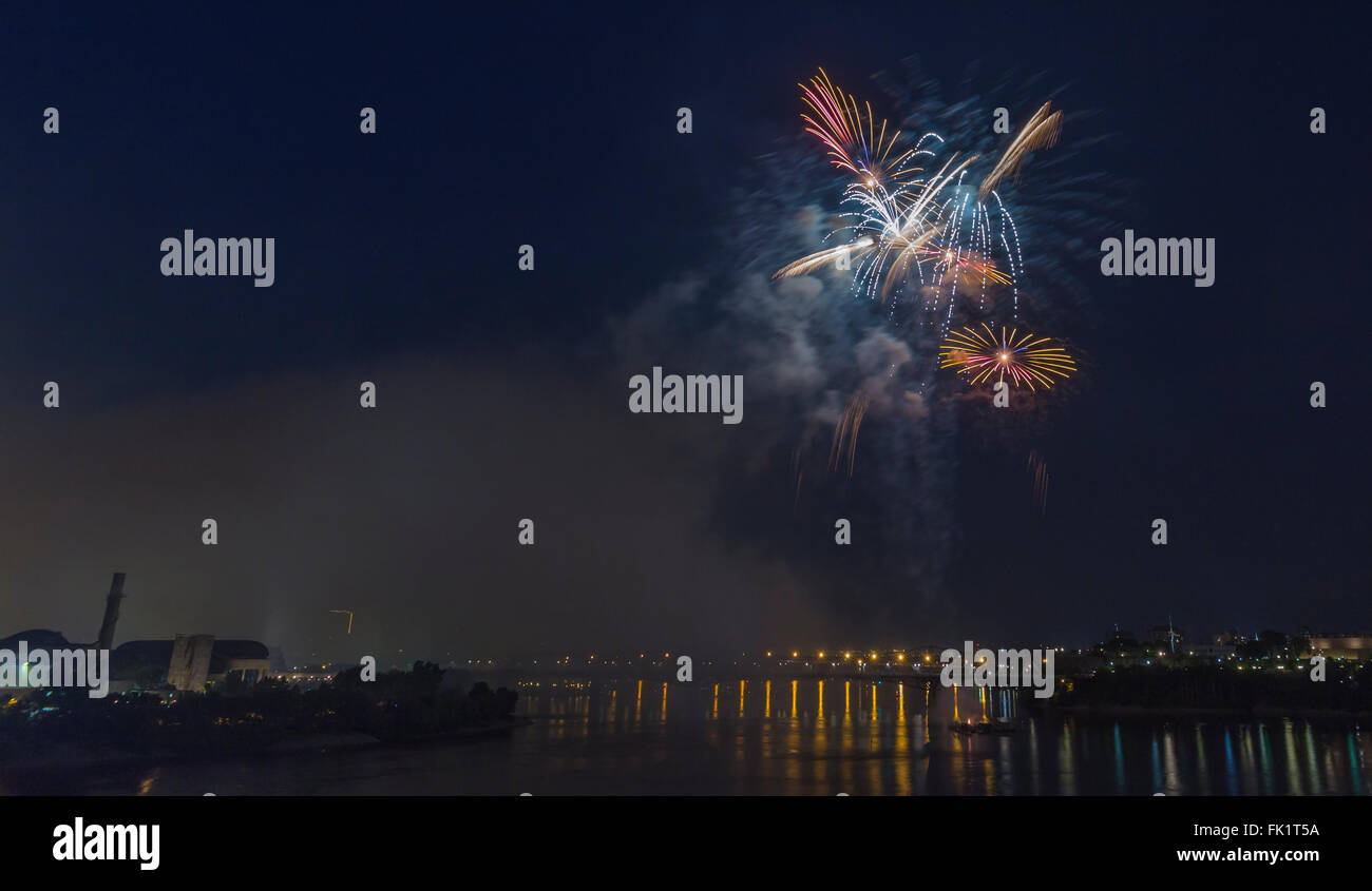 Fireworks celebration and competition Stock Photo - Alamy