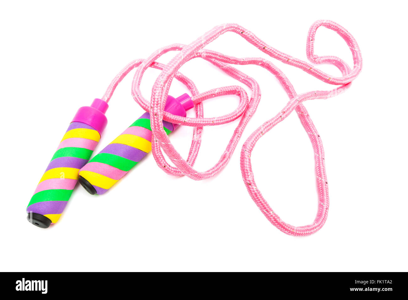 modern skipping rope on a white background Stock Photo - Alamy