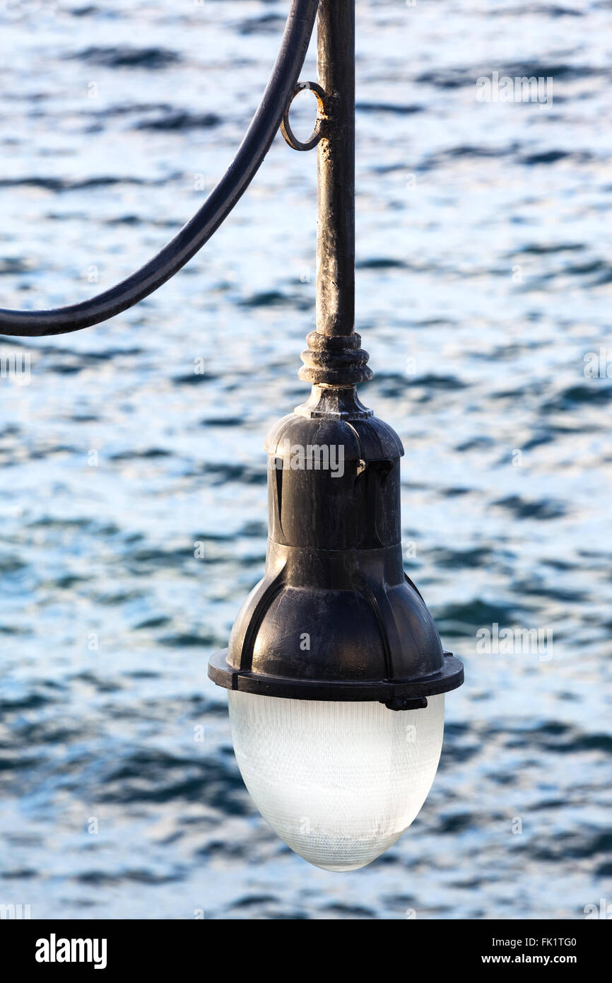 street light on the background of the sea Stock Photo - Alamy