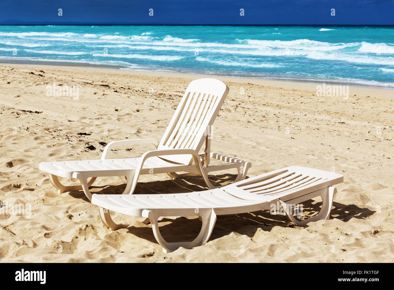 beach chair on a background of ocean Stock Photo - Alamy