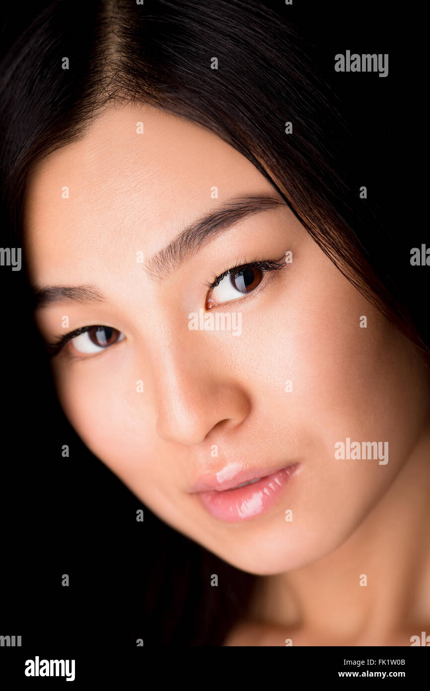 Face of Asian lady Stock Photo - Alamy