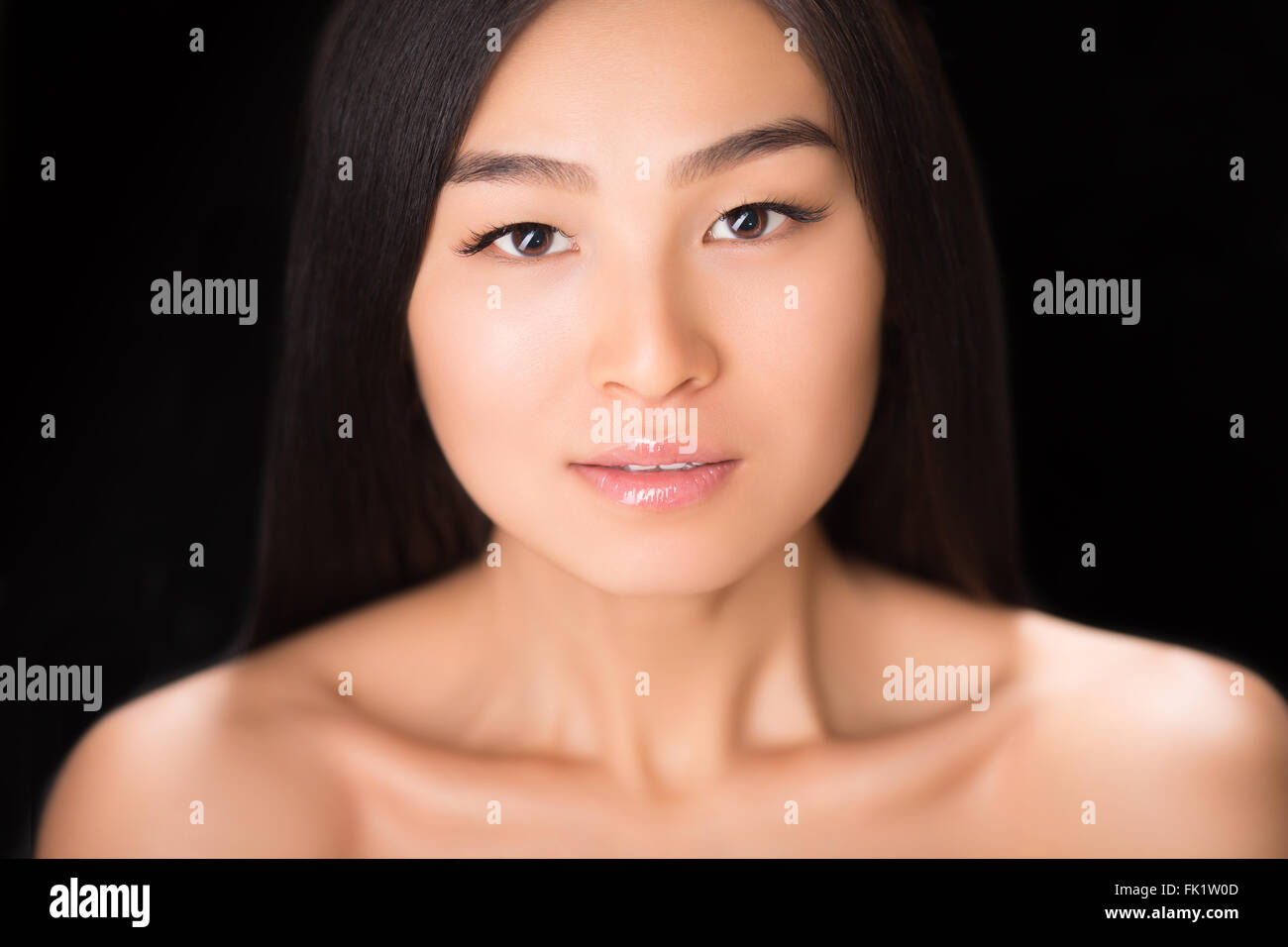 Face of Asian lady Stock Photo - Alamy