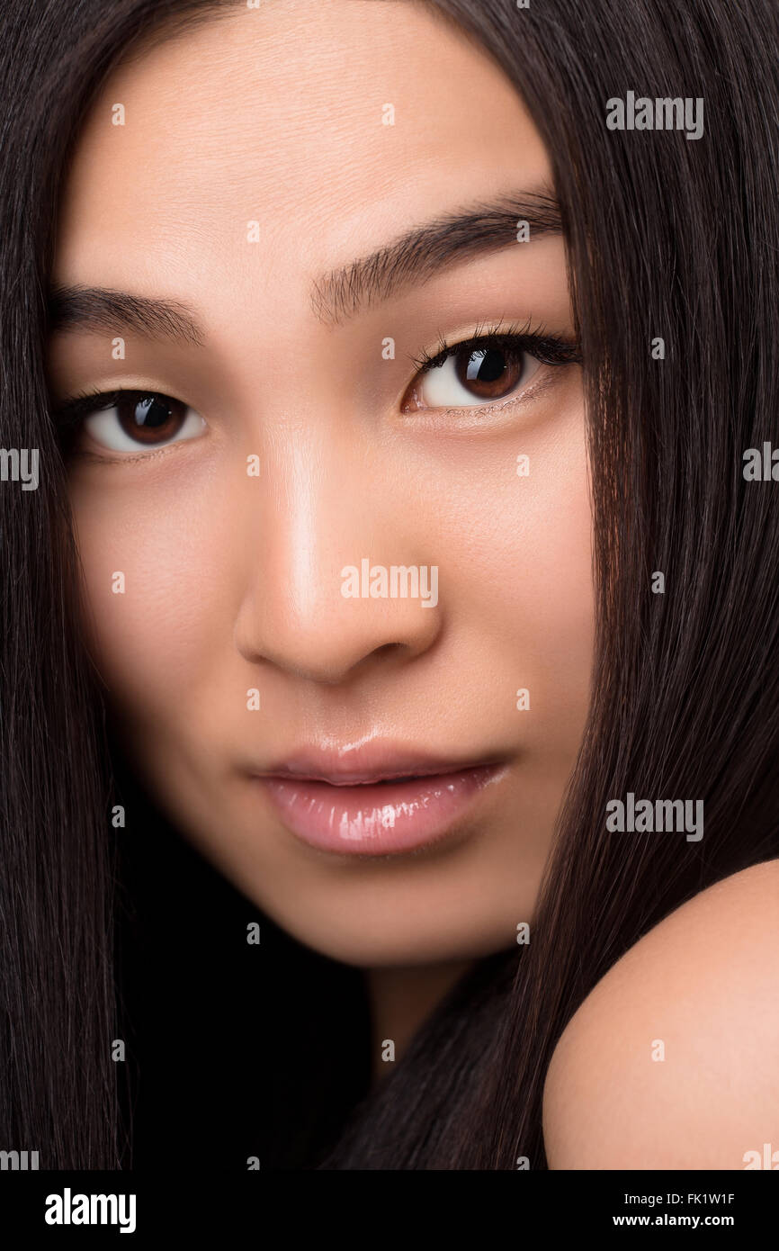 Face of Asian lady Stock Photo - Alamy